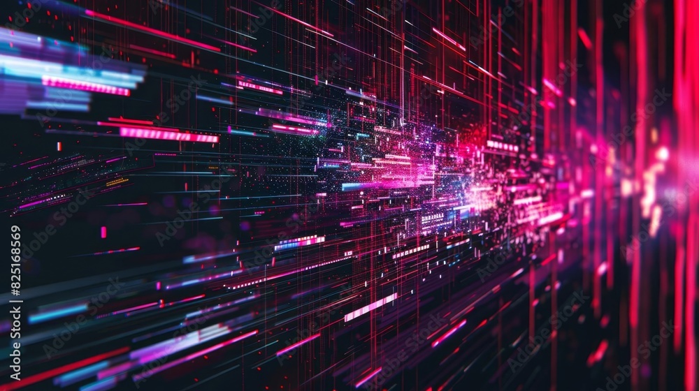 Visual effects background with glitch noise, static, and irregular ...