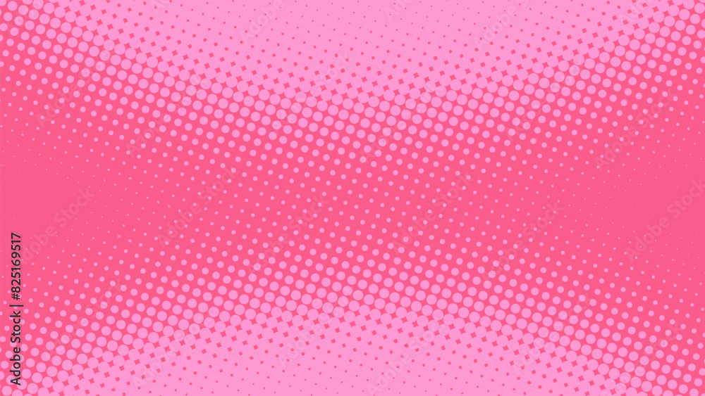 Pop art pink background in retro comic book style with halftone texture ...