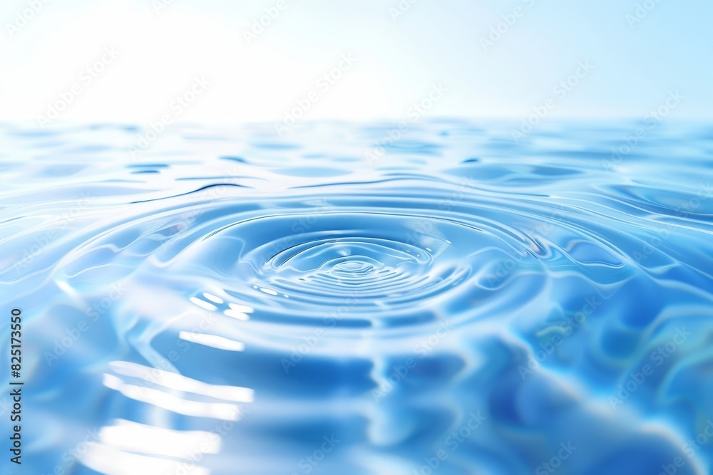 Abstract blue water ripples and waves with blurred background and ...