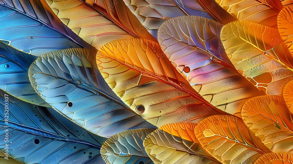 Breathtaking micrograph of a cross-section of an insect wing, revealing ...