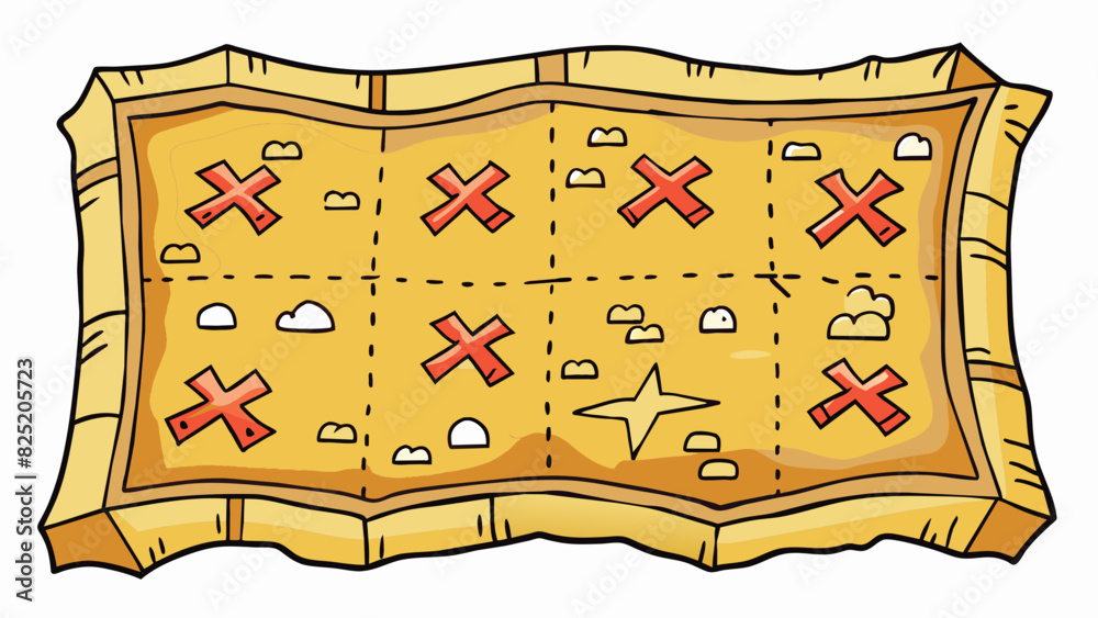 A treasure map with nine X marks each one leading to a different hidden ...