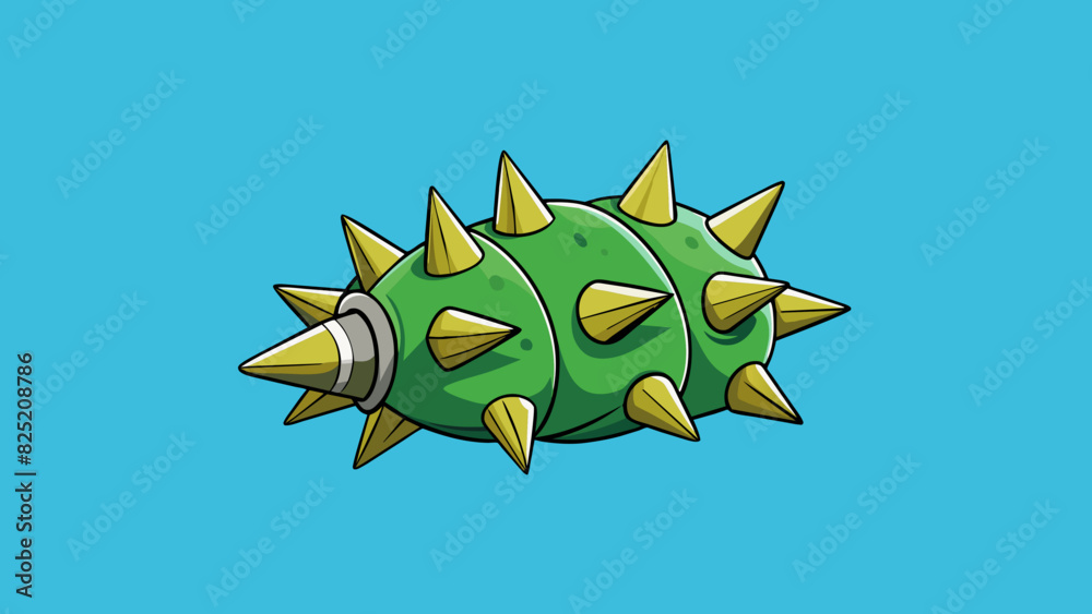 Spiky An object with pointed ends or sharp protrusions. It can be seen ...