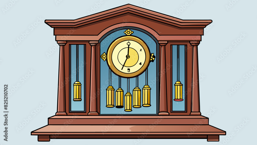The old antique clock chimed the quarter hour its familiar melody ...