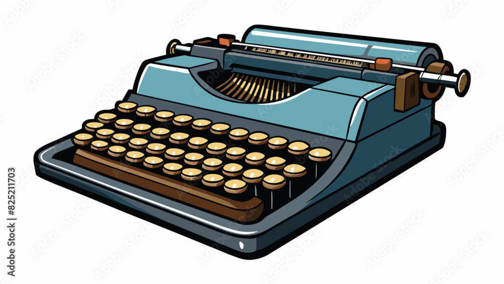 The vintage typewriter had established its place on the desk its ...