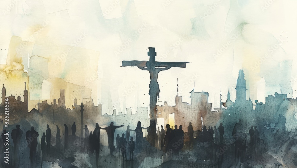 Jesus dies on the Cross.The Crucifixion and Death of Jesus.Digital ...