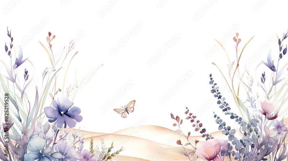 Seaside Wedding Watercolor Border A border inspired by the sea ...