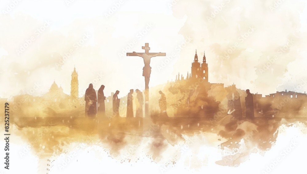 Jesus dies on the Cross.The Crucifixion and Death of Jesus.Digital ...