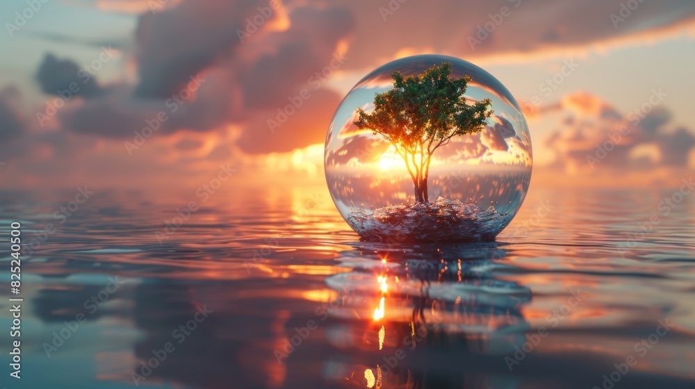 Climate Change Impact Visualized: Earth Model in Floating Sphere ... Climate Change Impact Visualized: Earth Model in Floating Sphere ...