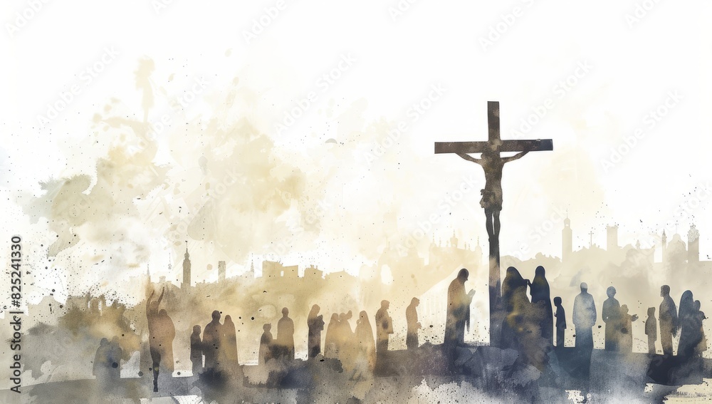 Jesus dies on the Cross.The Crucifixion and Death of Jesus.Digital ...
