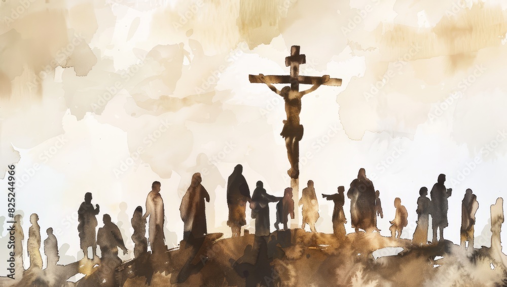 Jesus dies on the Cross.The Crucifixion and Death of Jesus.Digital ...