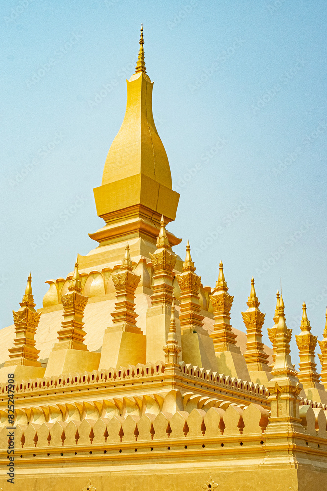 Pha That Luang (Great Stupa) is a large, gold-covered Buddhist stupa in ...