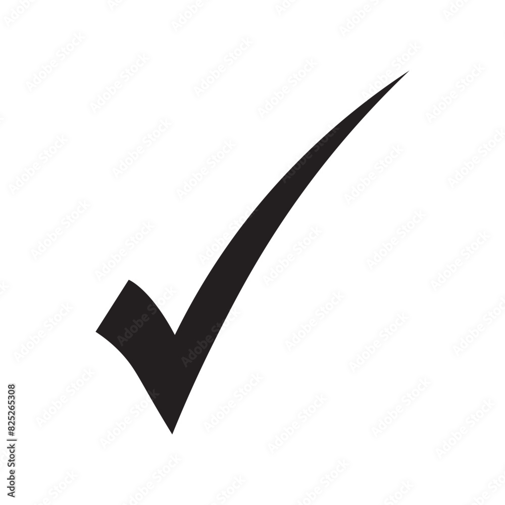Black tick. black check mark. Tick symbol, icon, sign in black color ...