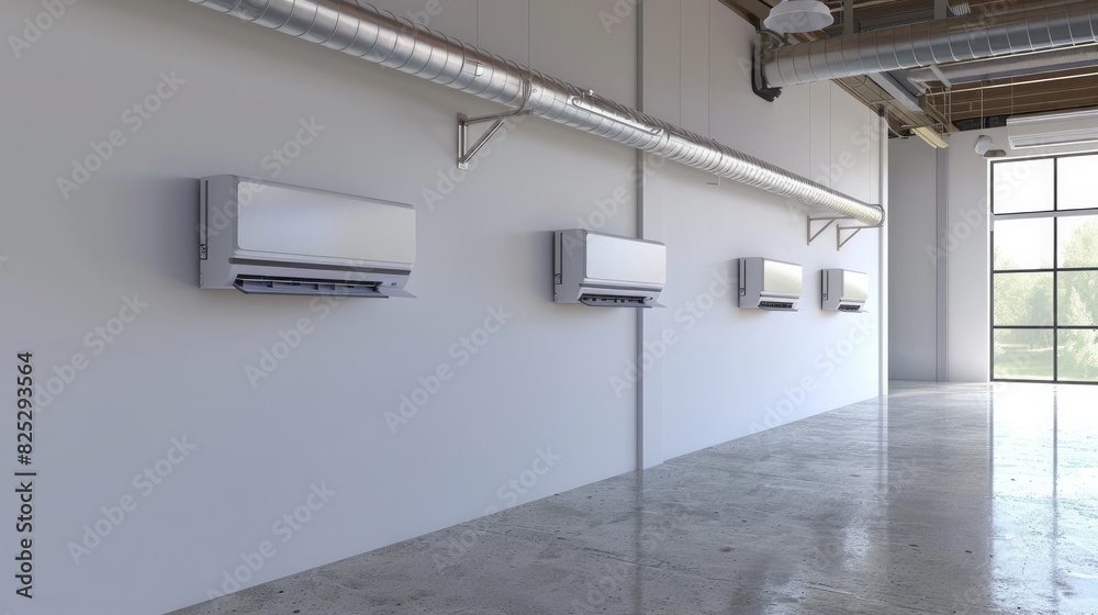 Representation of split air conditioner units. Stock Illustration ...