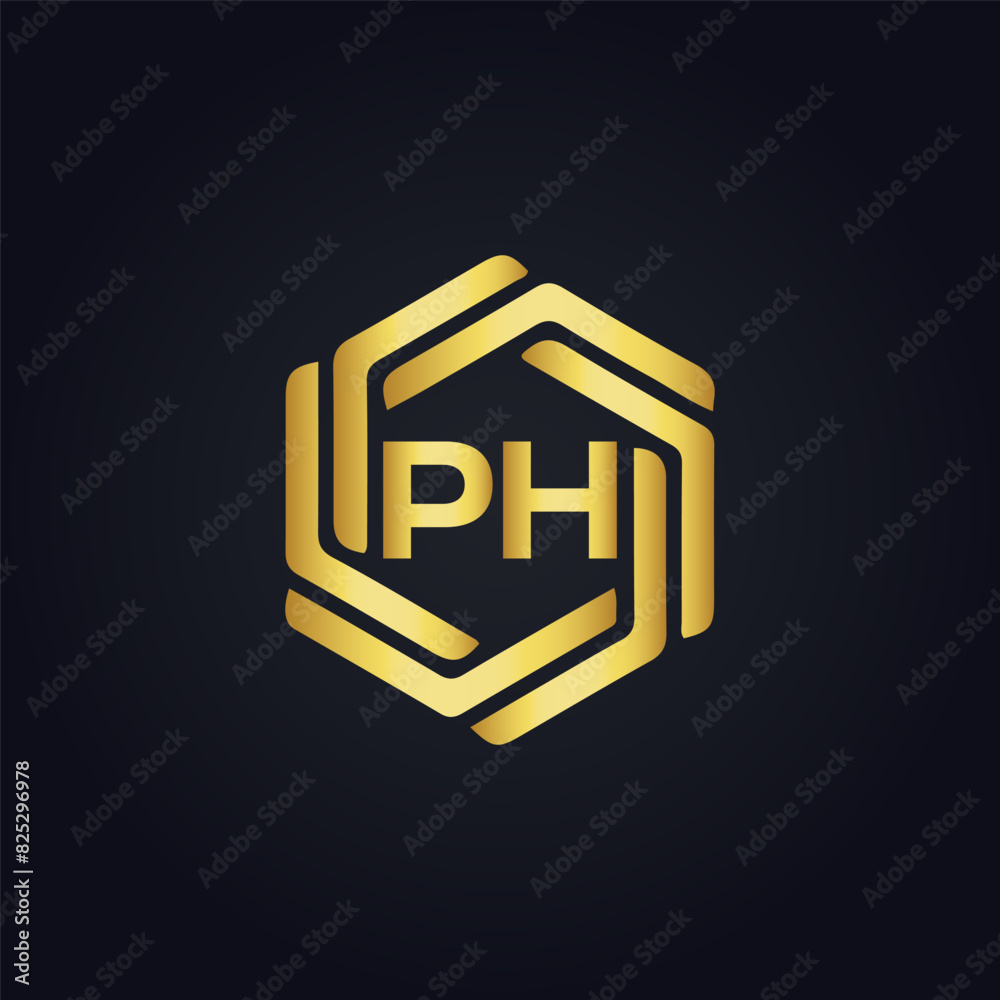 PH logo. P H design. White PH letter. PH, P H letter logo design. P H ...