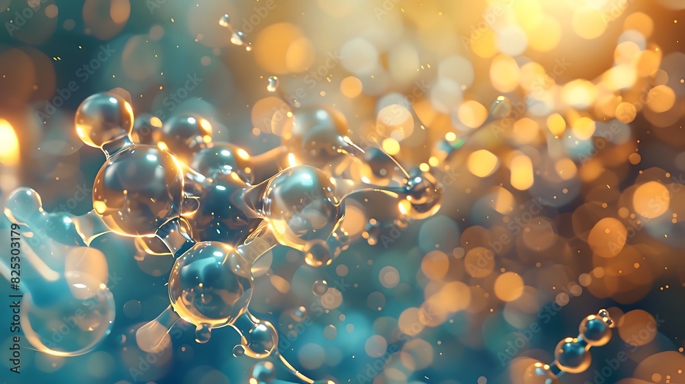 visually captivating 3D scene of insulin molecules actively engaging ...