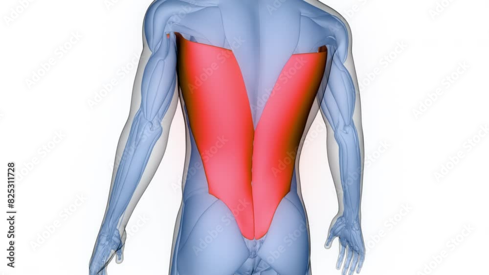 Human Muscular System Torso Muscles Latissimus Dorsi Muscle Anatomy ...