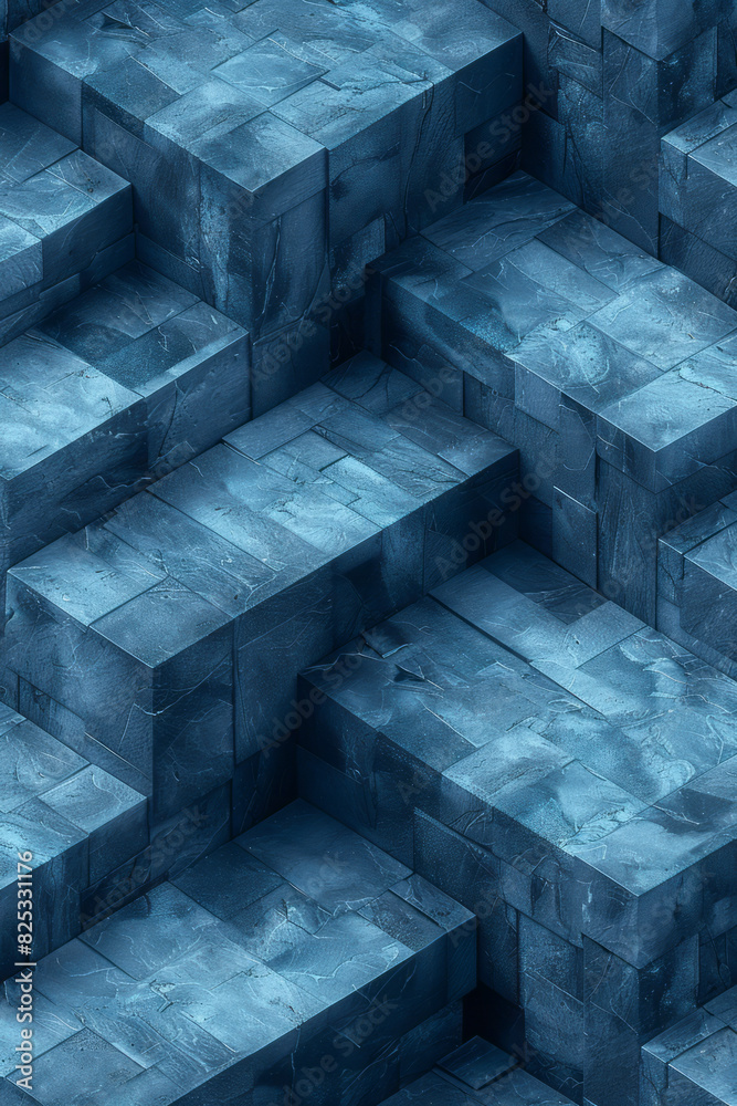 Seamless isometric pattern of layered vertical lines creating a stepped ...