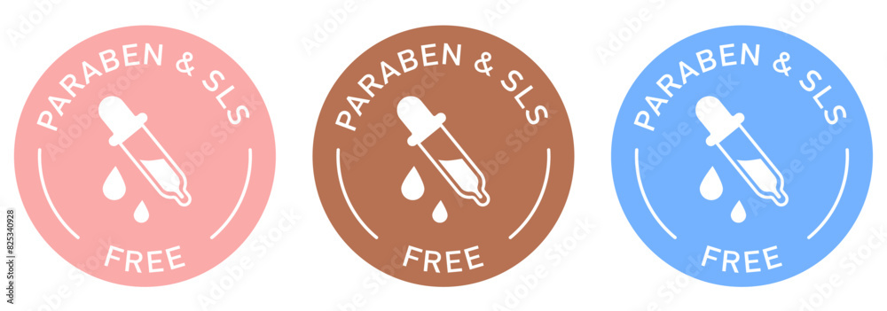 Paraben and sls label vector design for packaging. No Paraben and sls ...