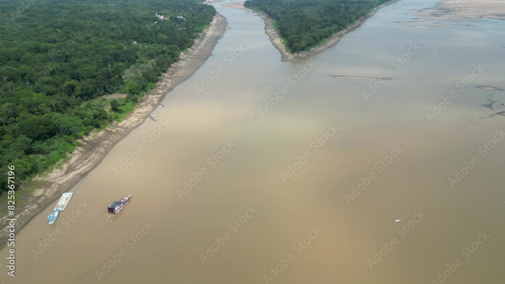 extreme drought in the Amazon caused by climate change Stock Video ...