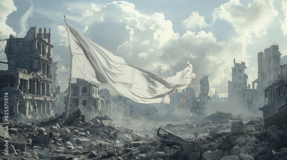 The white flag is a sign of surrender. The army surrenders with a white ...