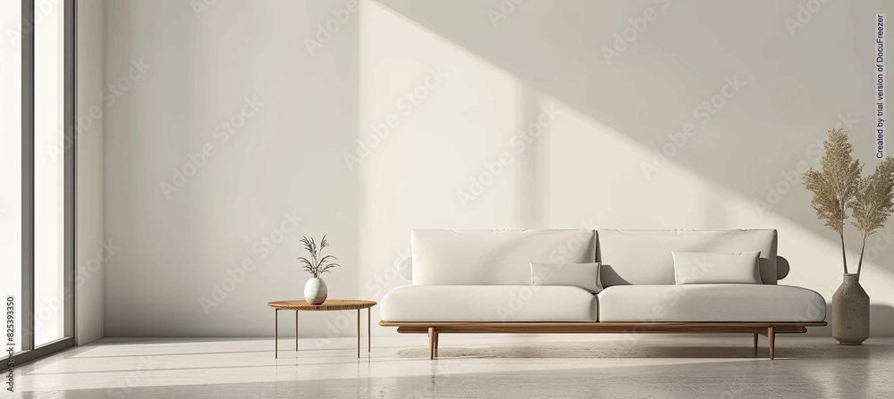 Modern, white minimalist interior. Modern interior design for posters ...