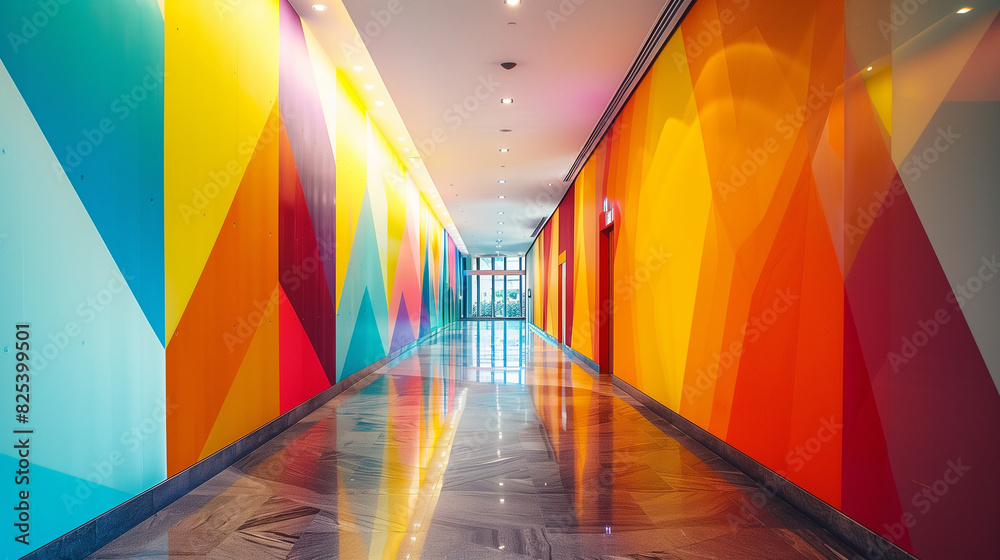 The wonderful colors of the wall give a unique character to the ...