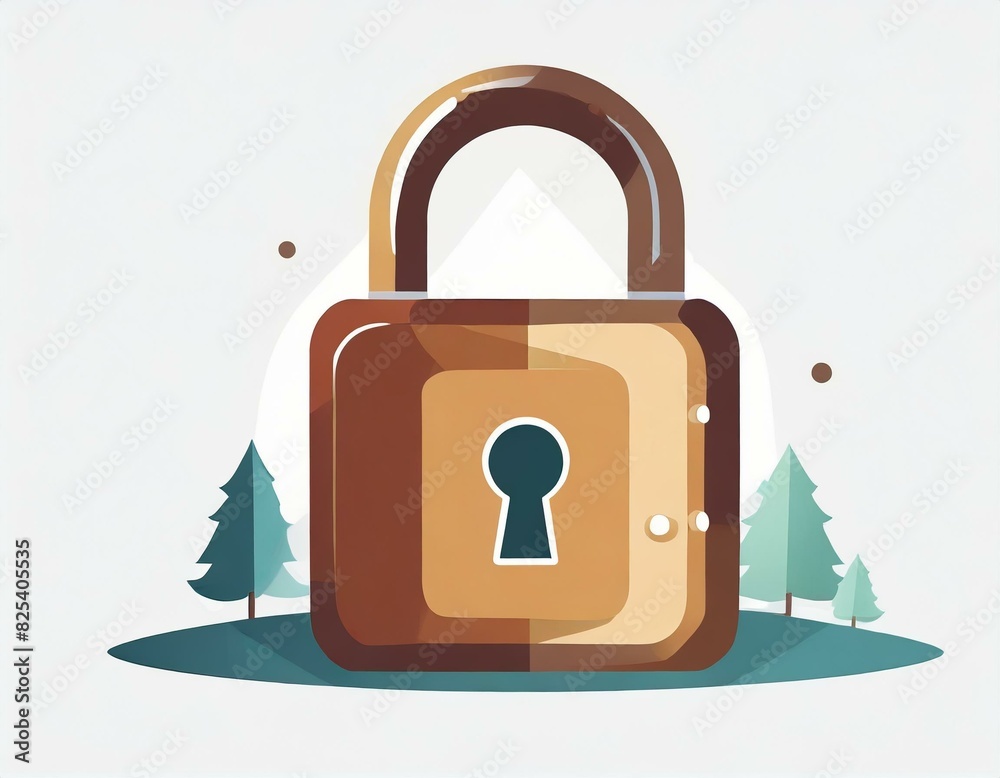 vector lock icon on white background, logo, safety, online whiteness ...