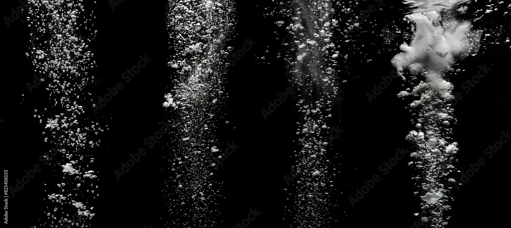 Realistic fizzy bubbles in water from effervescent tablet pill ...