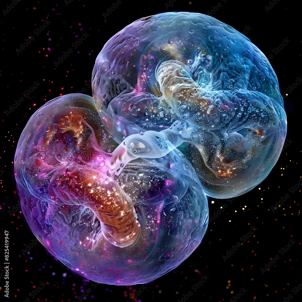 Cell division is clearly visible under the microscope,showing the ...