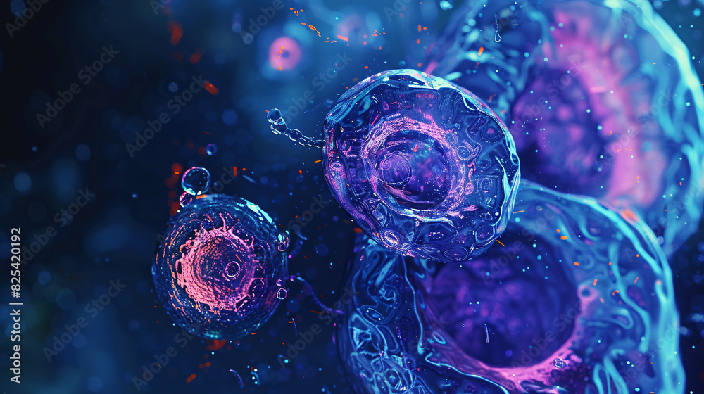 Cell division is clearly visible under the microscope,showing the ...