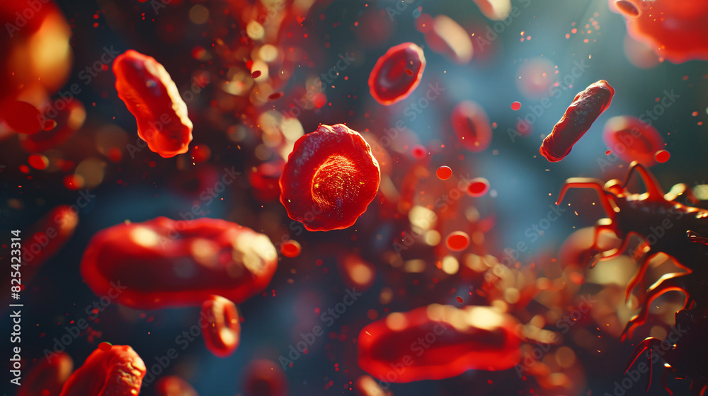 Red blood cells, also known as erythrocytes, circulate through the body ...