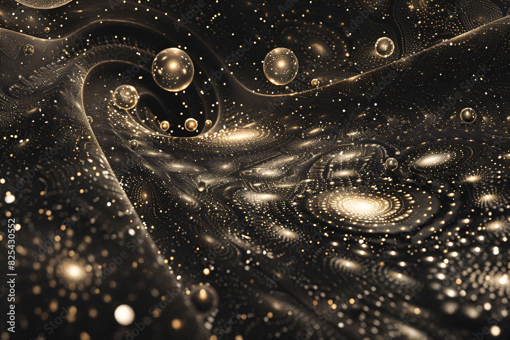 Abstract cosmic galaxy background with stars and planets, perfect for ...