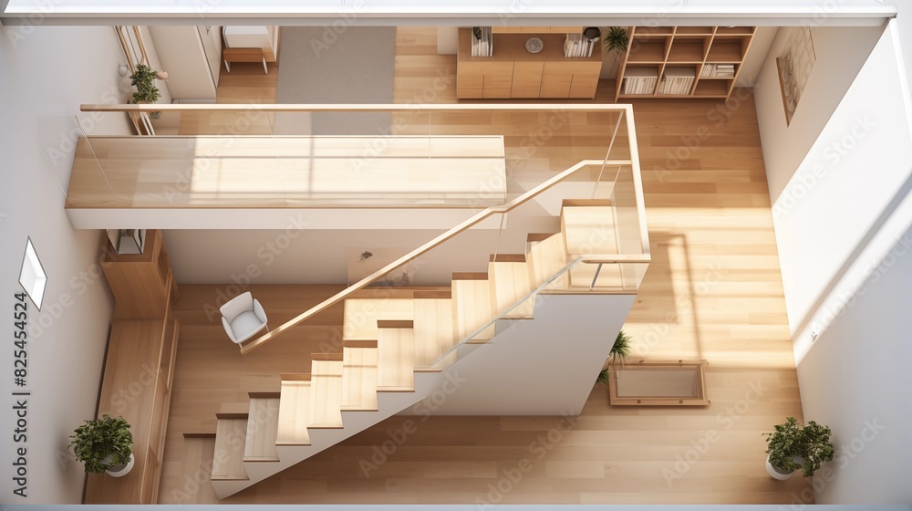 Ilustração do Stock: Isometric Vector of Muji House Staircase with ...