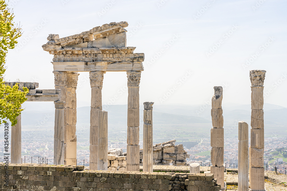 Majestic Ruins of the Temple of Hadrian and Trajan in Ancient Pergamon ...