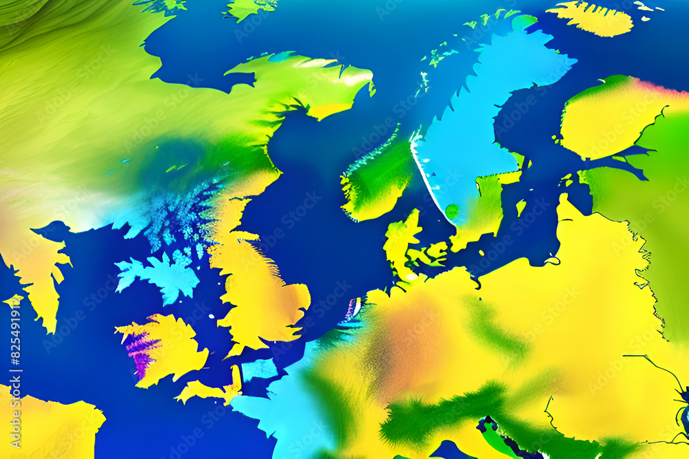 Detailed vector map of Europe Political map with borders ilustração do ...