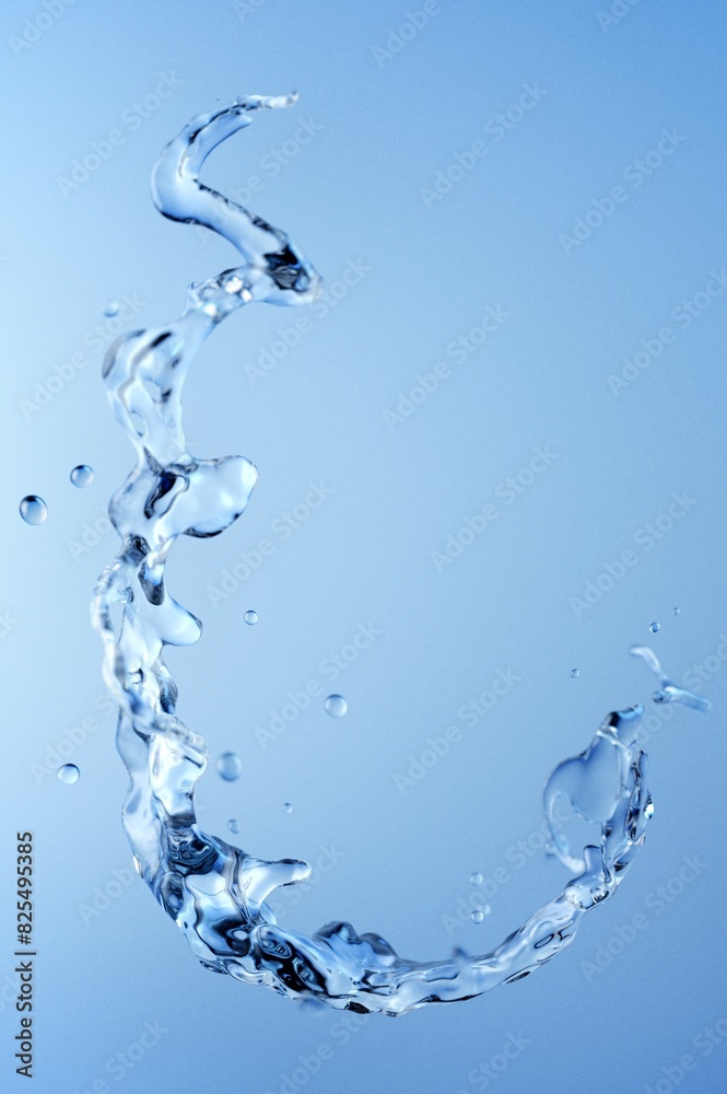 4K Ultra HD image: 3D Animated Spiral Water Flow Render on Blue ...