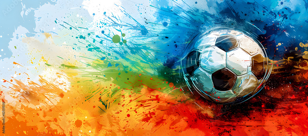 Vibrant Celebration of Euro 2024 Dynamic Artistic Representation of ...