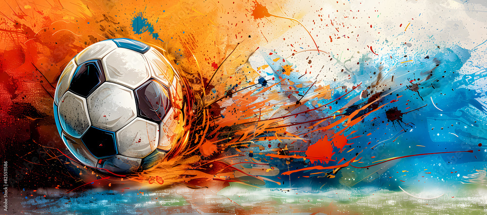 Vibrant Celebration of Euro 2024 Dynamic Artistic Representation of ...