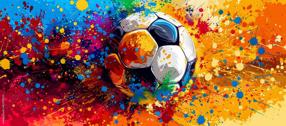 Vibrant Celebration of Euro 2024 Dynamic Artistic Representation of ...