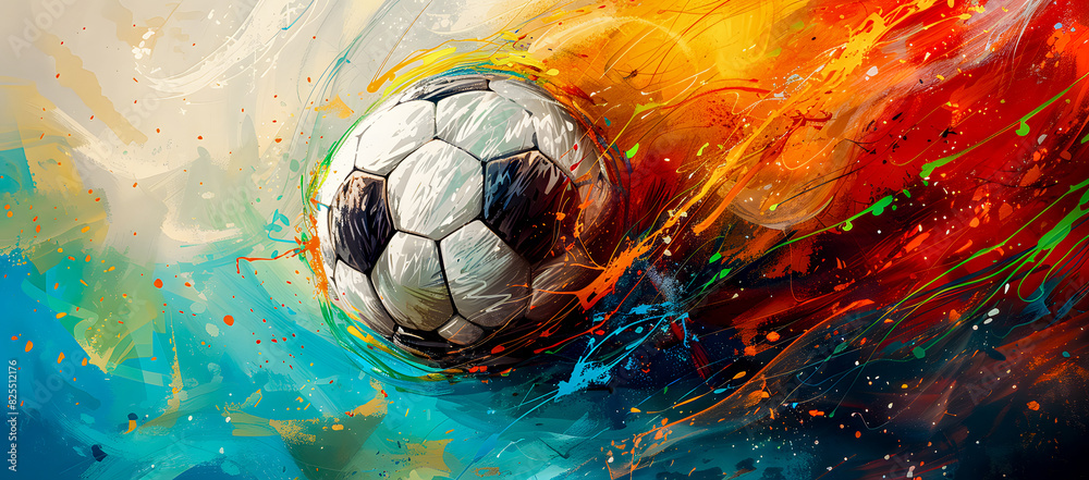 Vibrant Celebration of Euro 2024 Dynamic Artistic Representation of ...