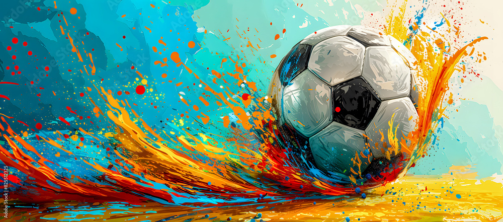 Vibrant Celebration of Euro 2024 Dynamic Artistic Representation of ...