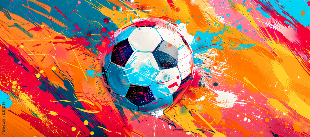 Vibrant Celebration of Euro 2024 Dynamic Artistic Representation of ...