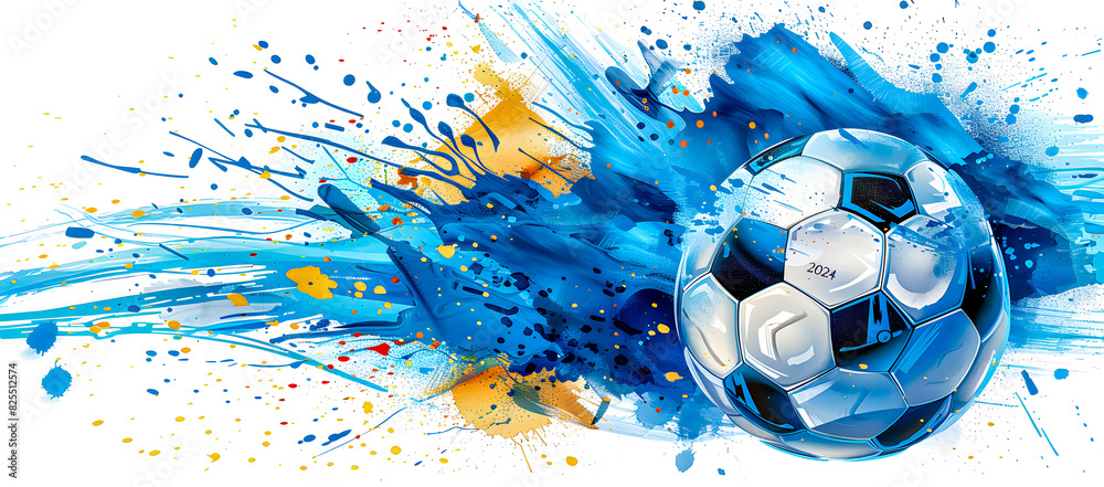 Vibrant Celebration of Euro 2024 Dynamic Artistic Representation of ...