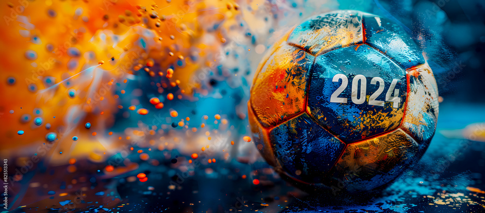 Vibrant Celebration of Euro 2024 Dynamic Artistic Representation of ...