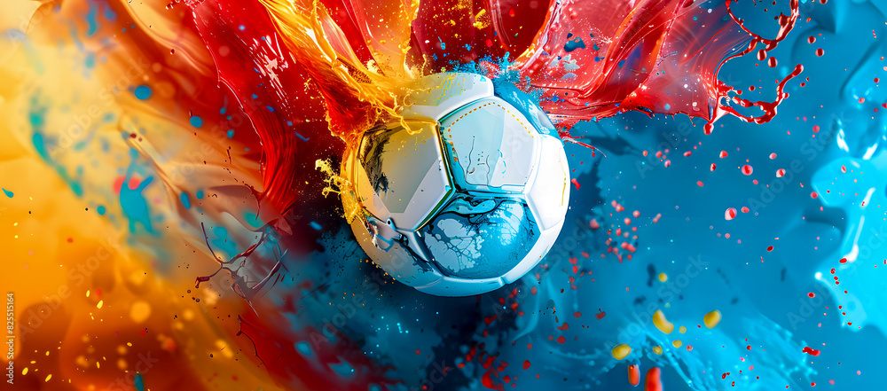 Vibrant Celebration of Euro 2024 Dynamic Artistic Representation of ...