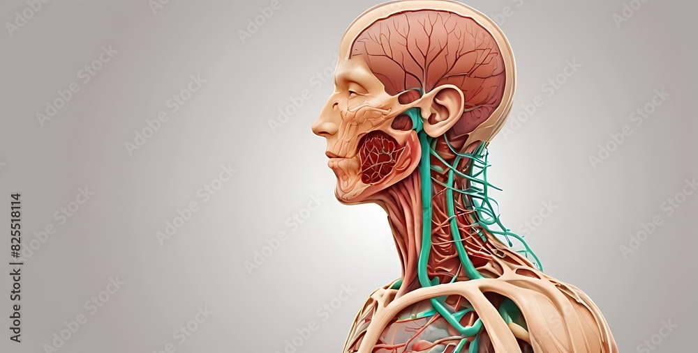 isolated on soft background empty space, Human Lymphatic System ...