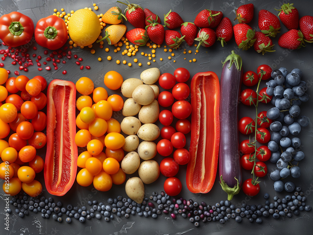 Fruit Vegetable Presentation, Veggie Fruits display wallpaper ...