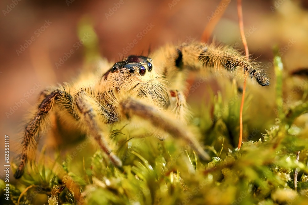 Hyllus diardi female jumping spider family Salticidae, jump spider ...