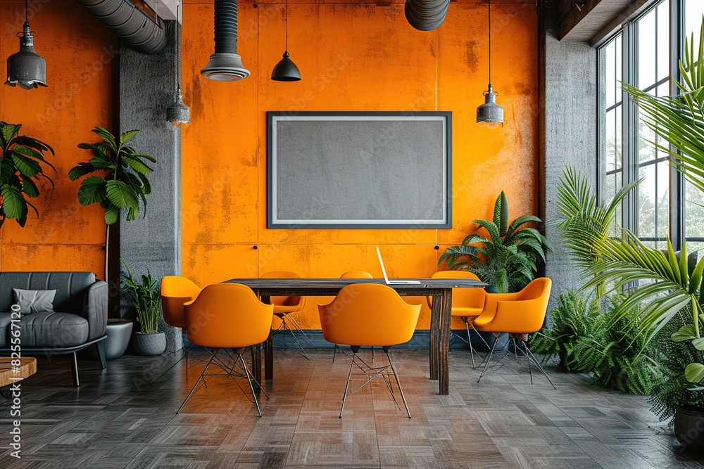 Corporate office wall poster mockup for displaying motivational quotes ...