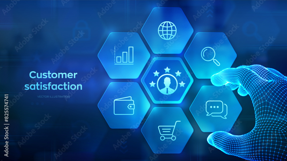 Customer satisfaction. Customer survey and feedback analytics. Using AI ...